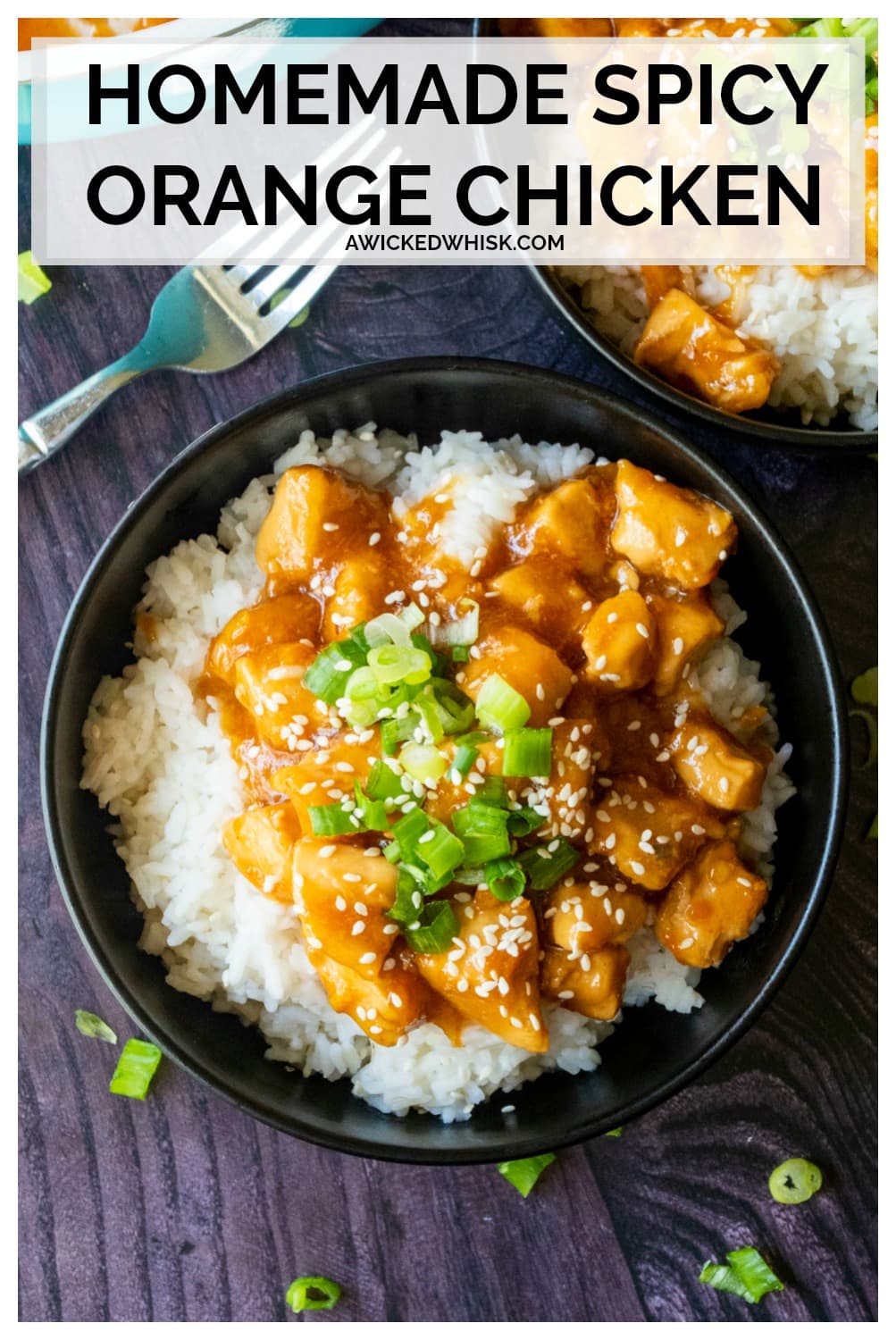 Homemade Spicy Orange Chicken | A Wicked Whisk