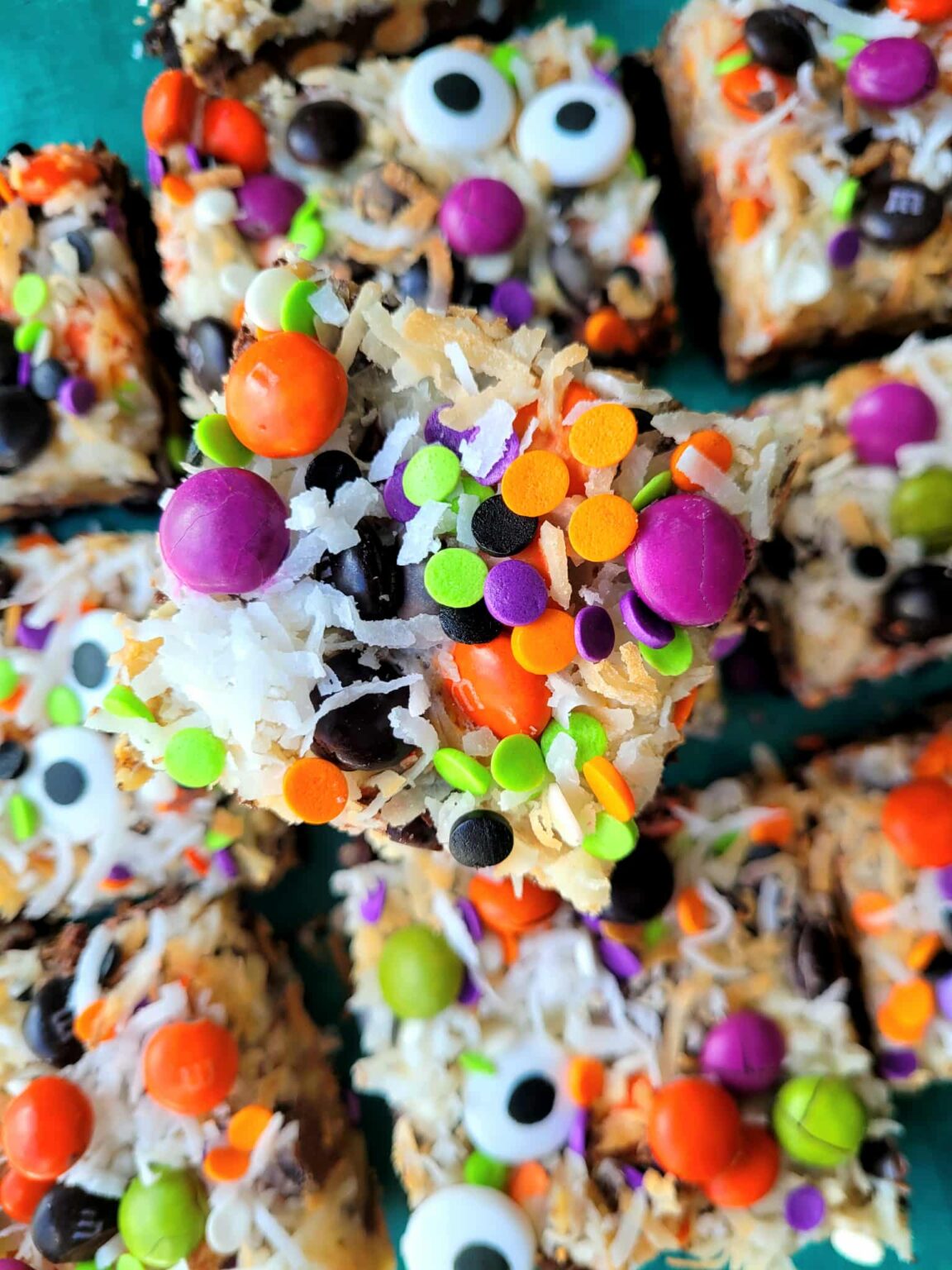 Halloween Seven Layer Magic Cookie Bars | A Wicked Whisk